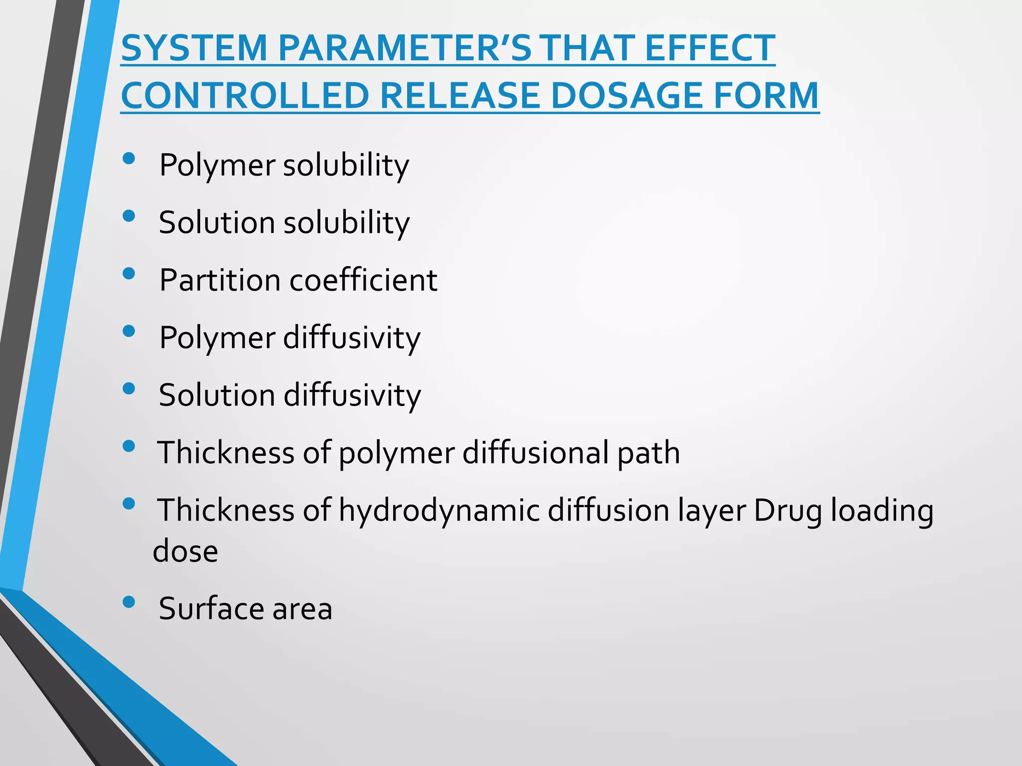 Rate controlled drug delivery system | PPTX