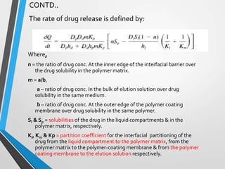 Rate controlled drug delivery system | PPTX