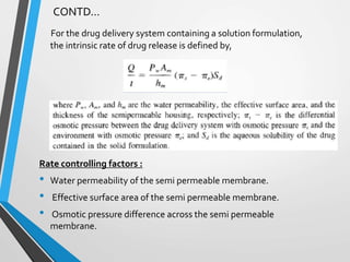 Rate controlled drug delivery system | PPTX