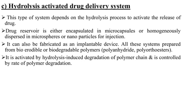 activation modulated drug delivery system drug delivery system | PPTX