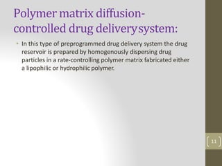 Rate controlled drug delivery systems | PPTX