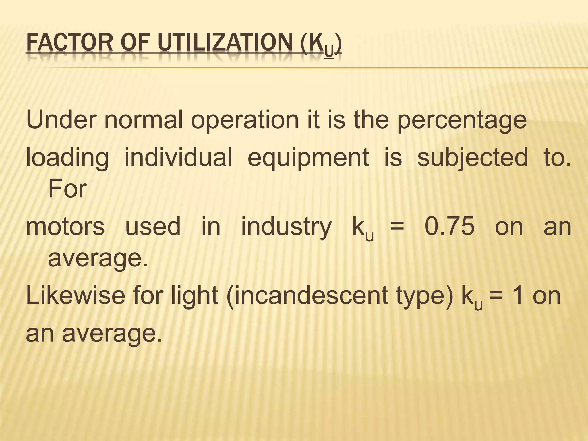 Rated diversity factor of a switchboard | PPTX