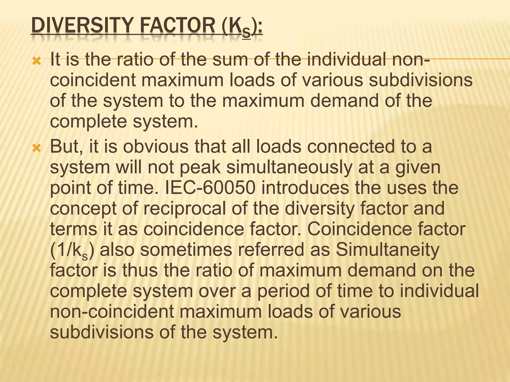 Rated diversity factor of a switchboard | PPTX