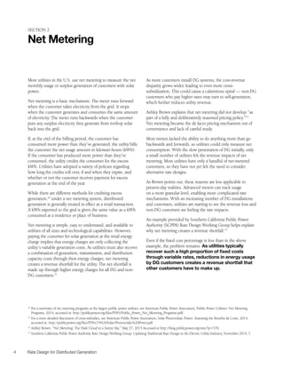 Rate Design for Distributed Generation - NET METERING ALTERNATIVES | PDF