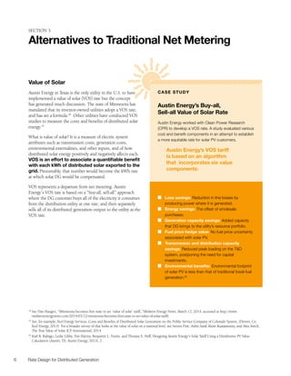 Rate Design for Distributed Generation - NET METERING ALTERNATIVES | PDF