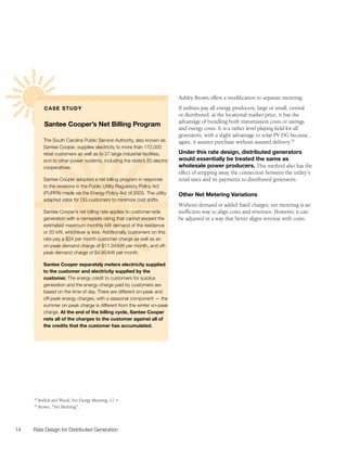 Rate Design for Distributed Generation - NET METERING ALTERNATIVES | PDF
