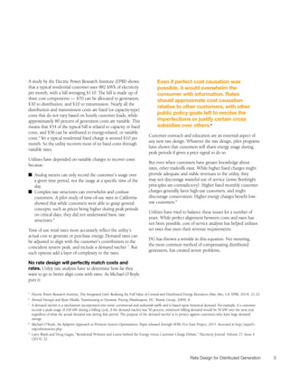 Rate Design for Distributed Generation - NET METERING ALTERNATIVES | PDF
