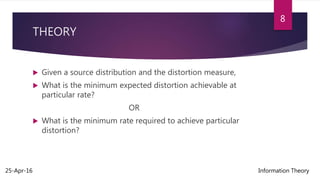 Rate distortion theory | PPT