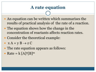 Rate equations | PPTX