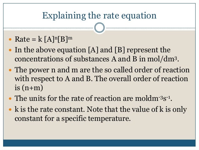 Rate equations