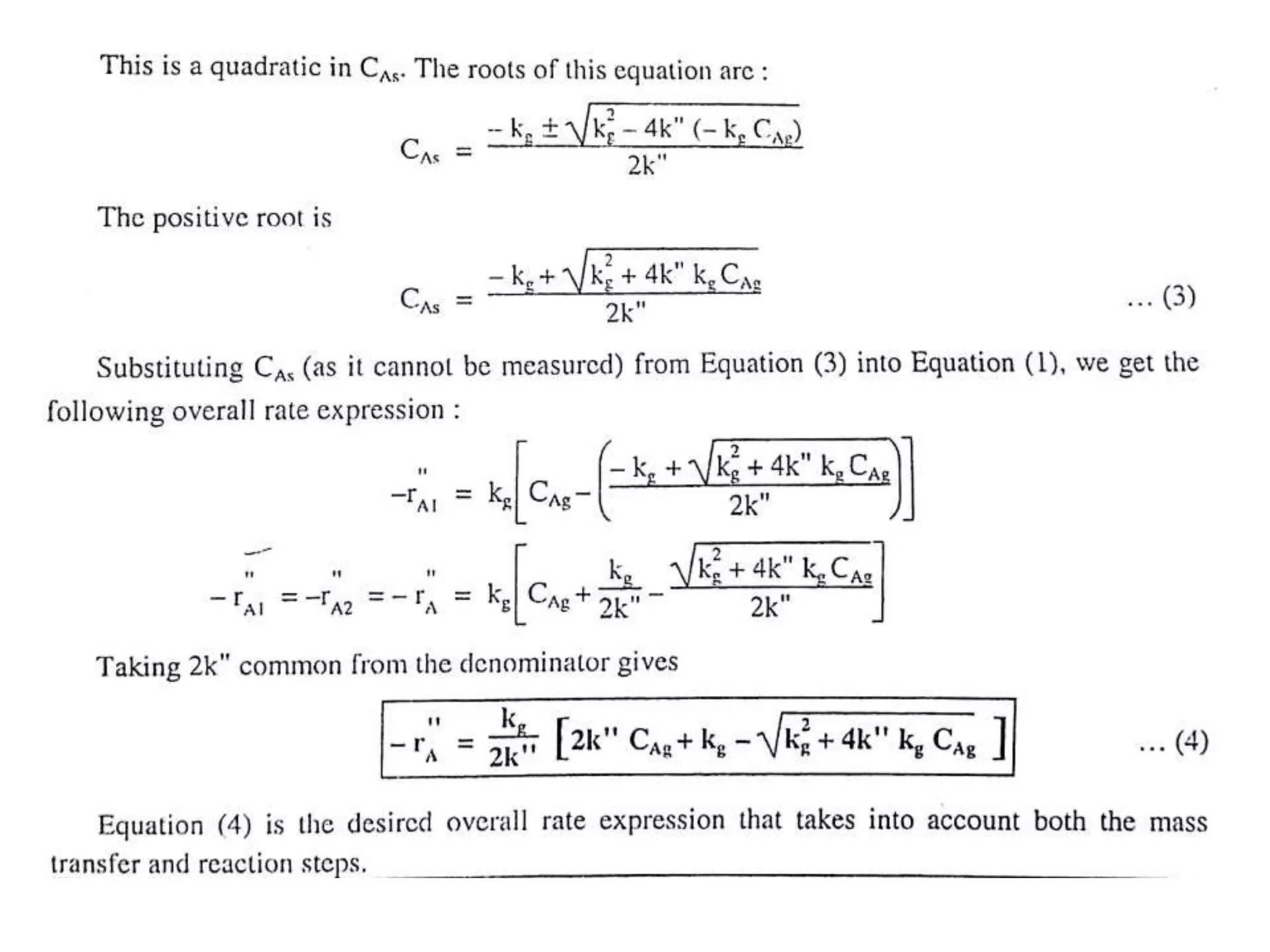 Rate Equations For Heterogeneous Reactions Combining Linear And Nonlinear Expressions Pptx