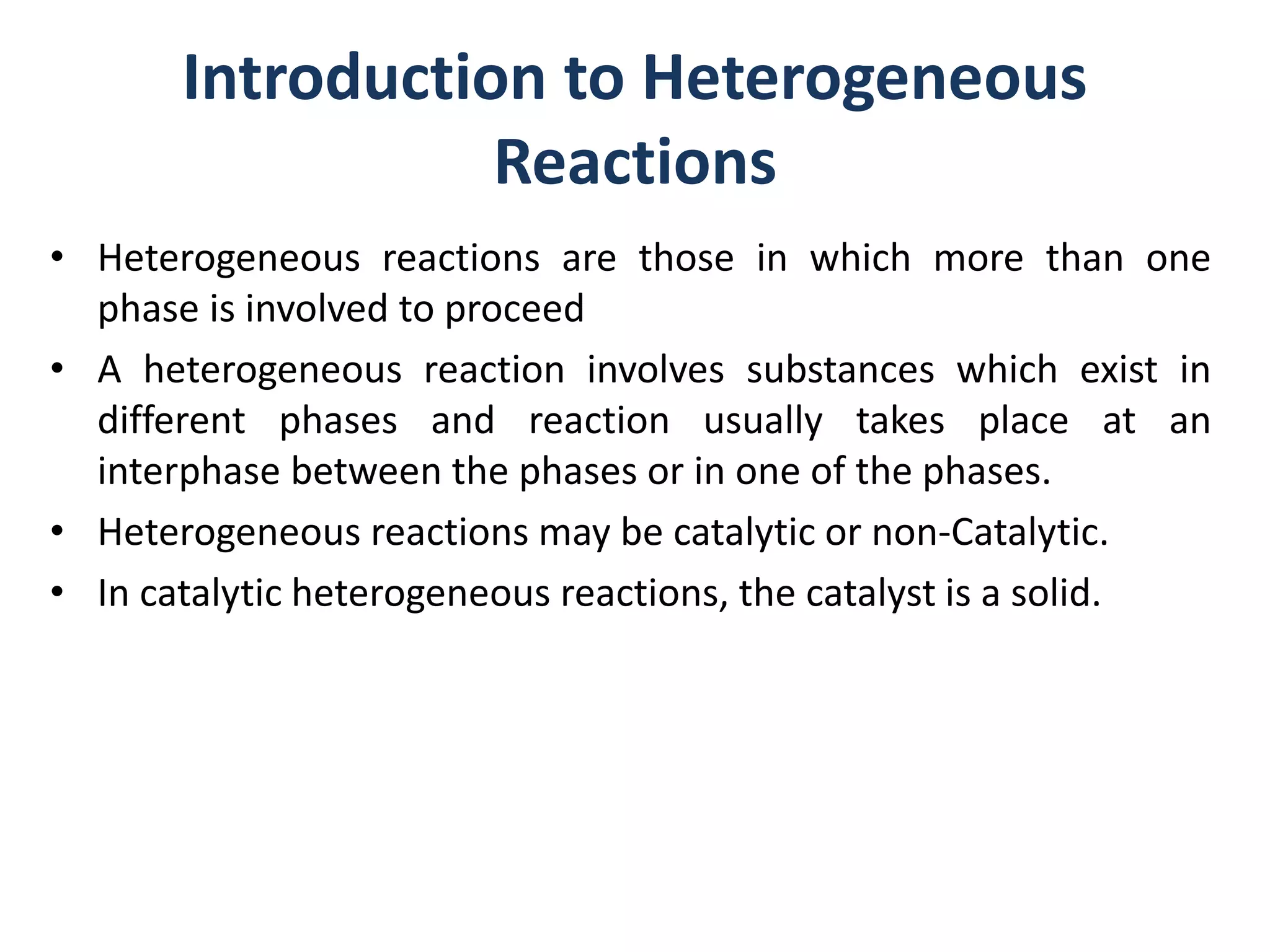 Rate equations for heterogeneous reactions combining linear and ...