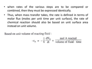 Rate equations for heterogeneous reactions combining linear and ...