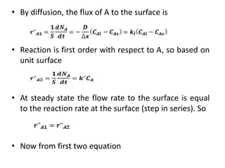 Rate equations for heterogeneous reactions combining linear and ...