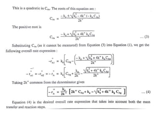 Rate equations for heterogeneous reactions combining linear and ...