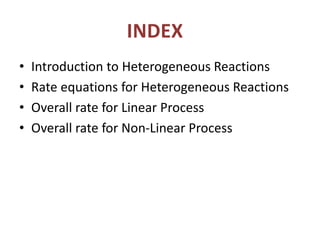 Rate equations for heterogeneous reactions combining linear and ...