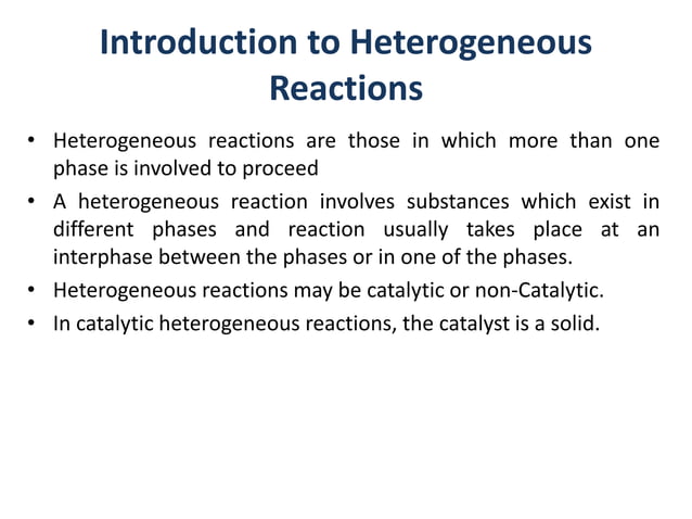 Rate Equations For Heterogeneous Reactions Combining Linear And Nonlinear Expressions Pptx