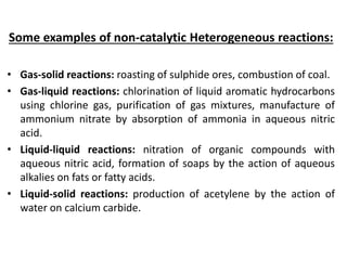 Rate equations for heterogeneous reactions combining linear and ...