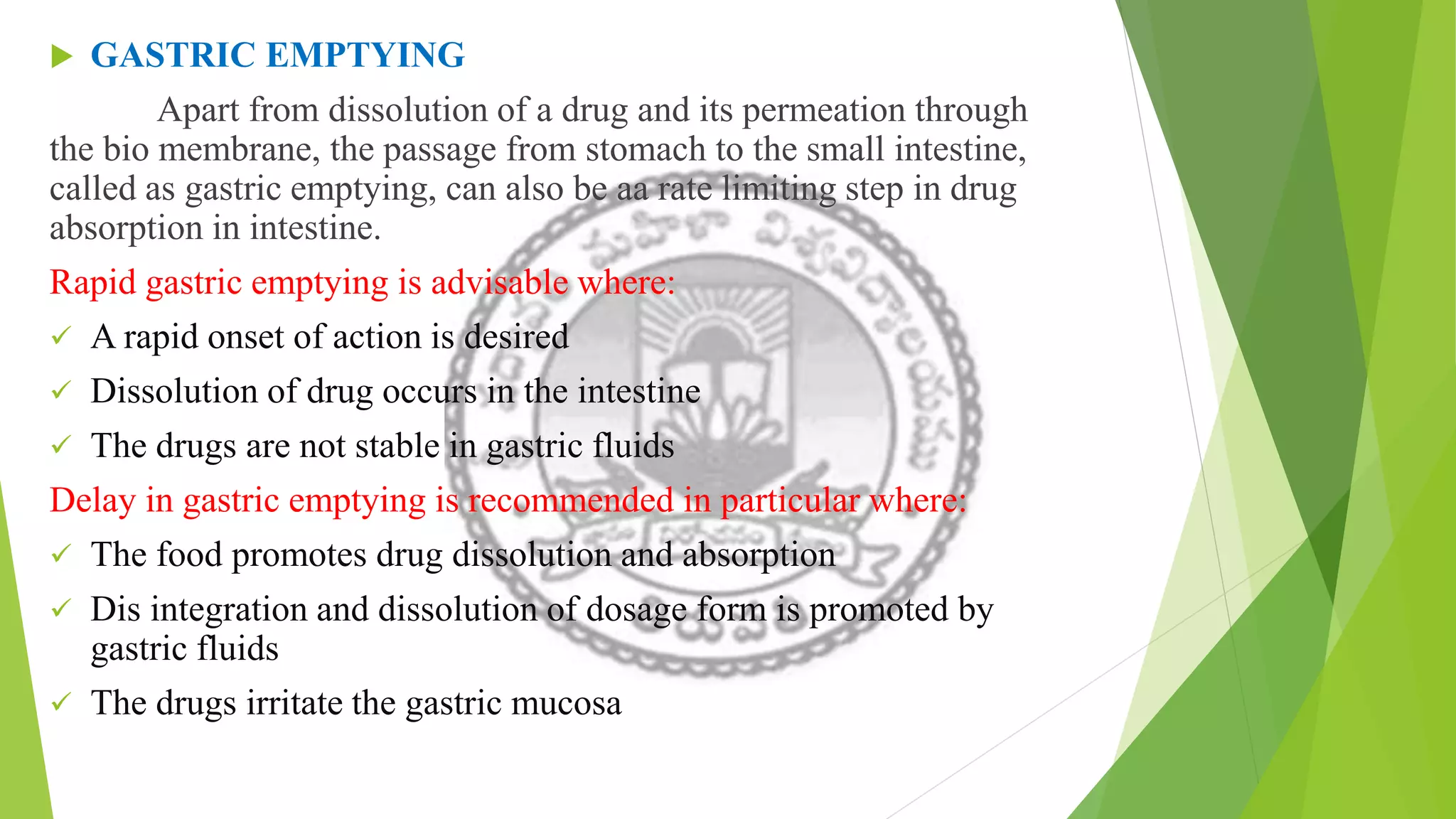 Rate limiting steps in drug absorption [autosaved] | PPTX