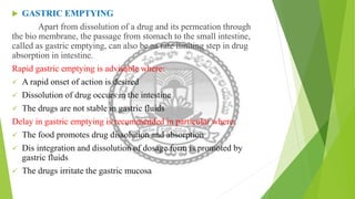Rate limiting steps in drug absorption [autosaved] | PPTX