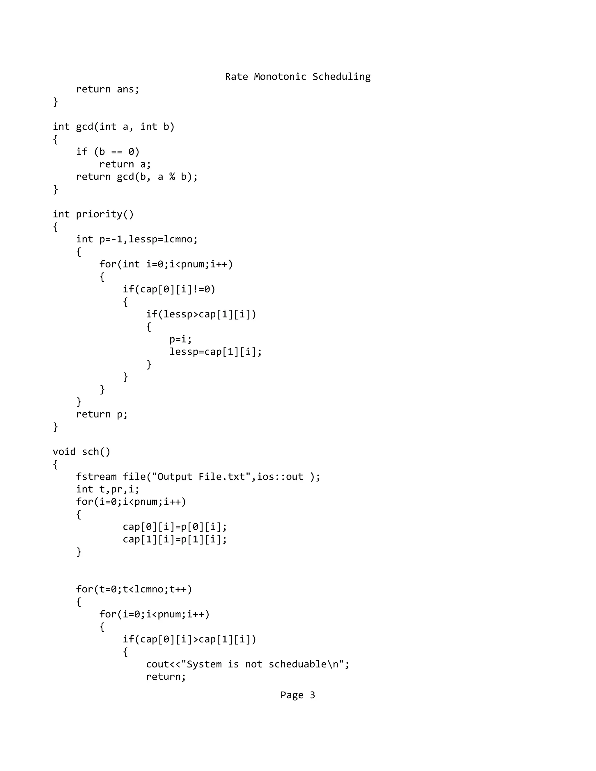 Rate monotonic scheduling- Operating System | PDF
