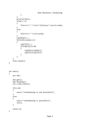 Rate monotonic scheduling- Operating System | PDF