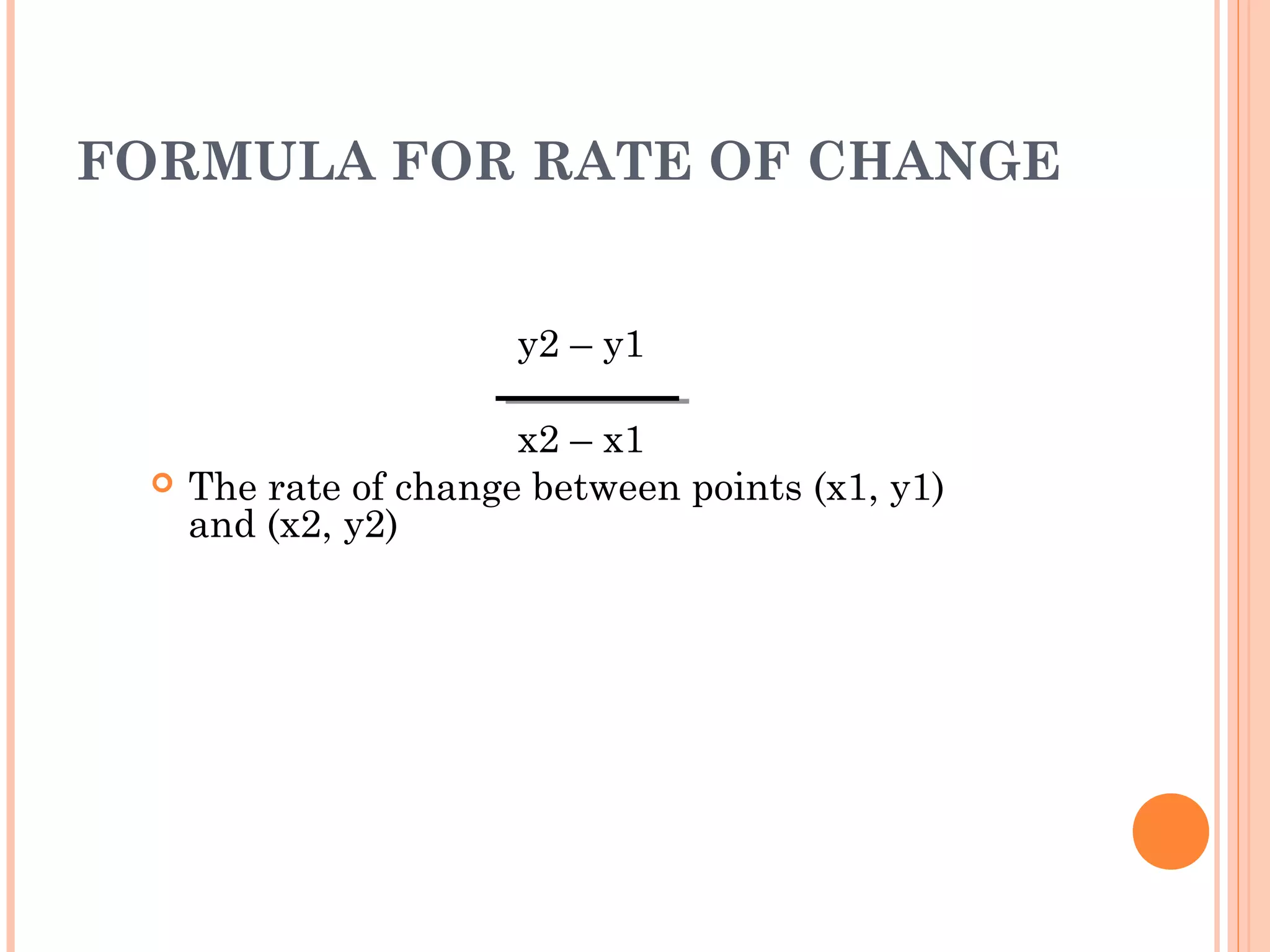 Rate of change | PPT