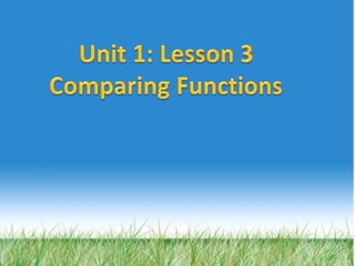Rate of change comparing functions | PPTX