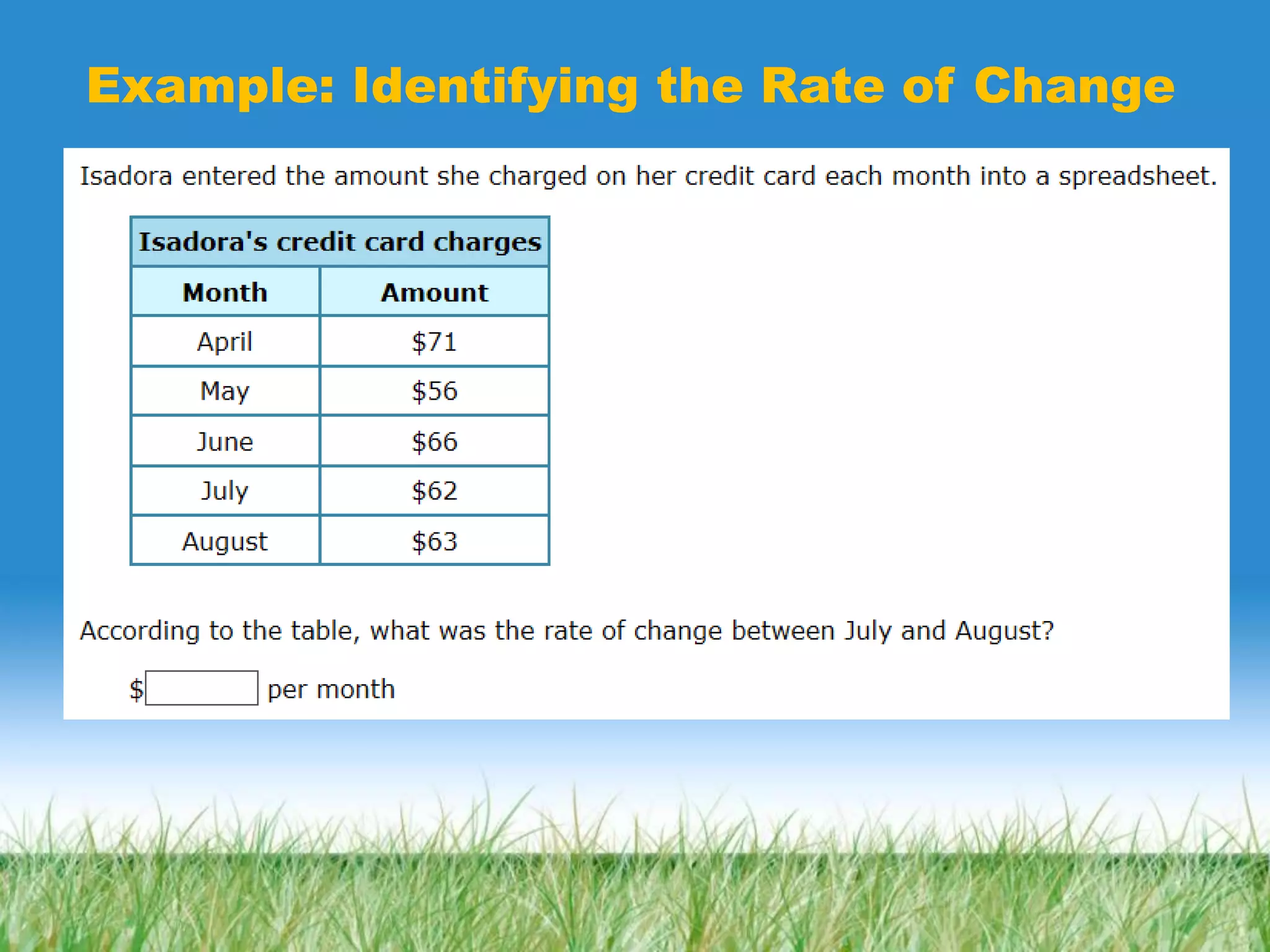 Rate of change graphs (day 1) | PPTX