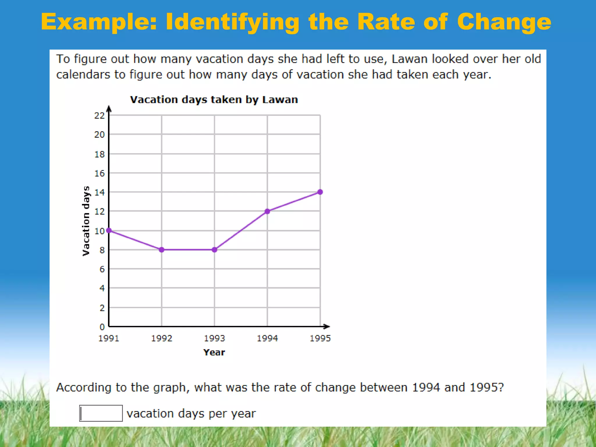 Rate of change graphs (day 1) | PPTX