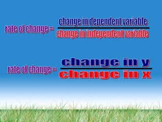 Rate of change graphs (day 1) | PPTX