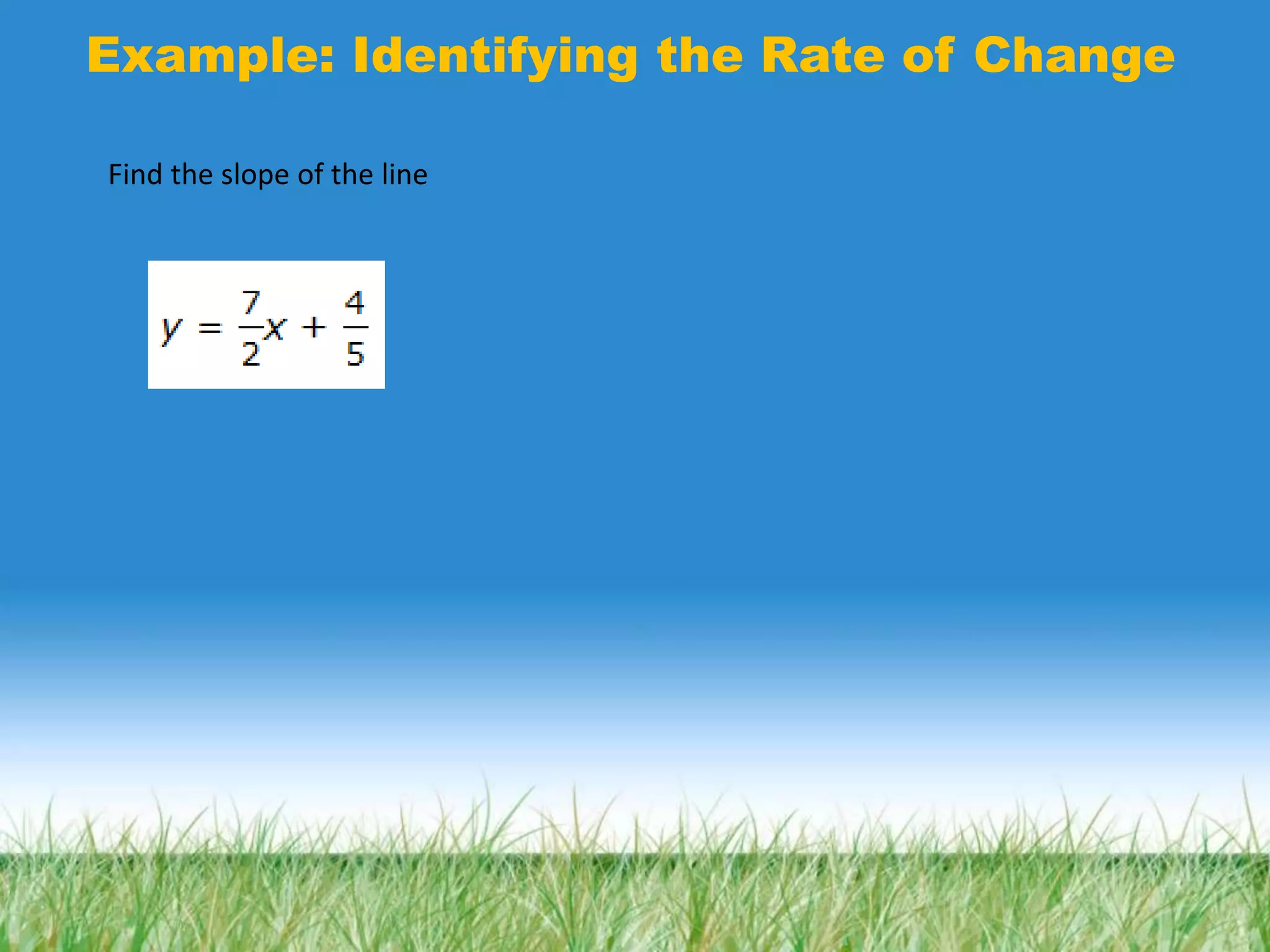 Rate of change tables, points, and equations | PPT