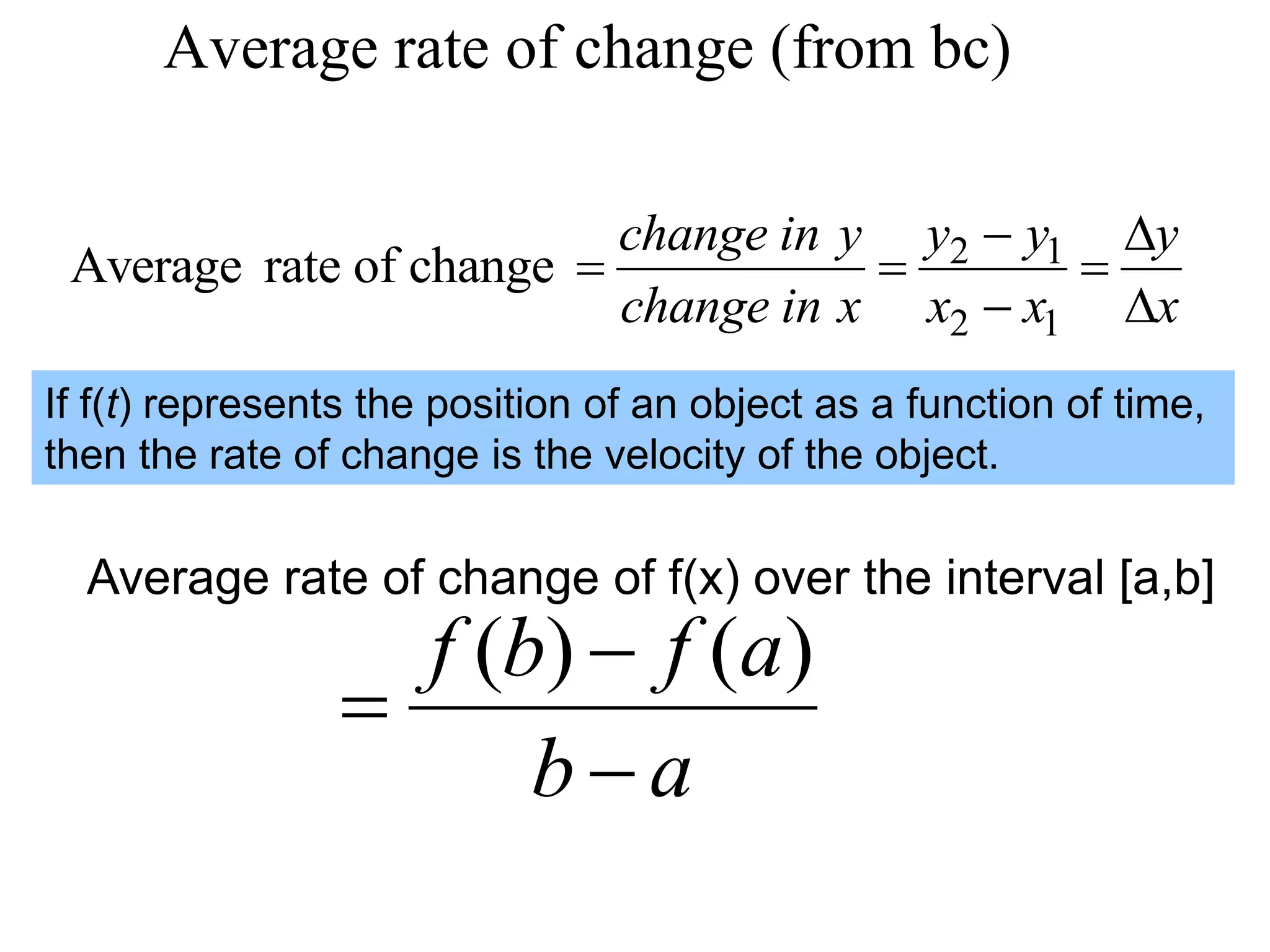 Rate of change and tangent lines | PPT