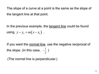 Rate of change and tangent lines | PPT