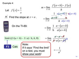 Rate of change and tangent lines | PPT