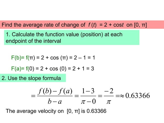 Rate of change and tangent lines | PPT
