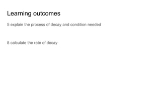 Rate of decomposition | PPTX