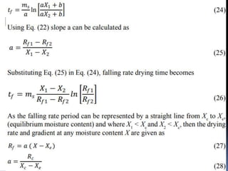 Rate of drying for food products | PDF