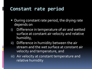 Rate of drying for food products | PDF