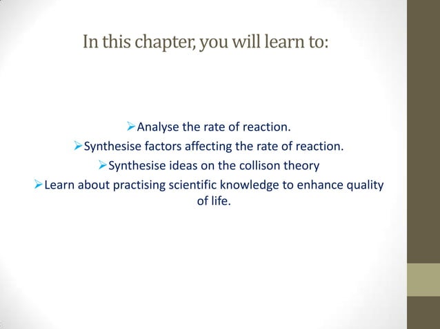 Rate of reaction | PPT