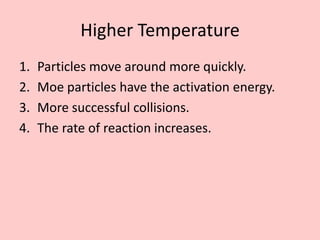 Rates of reaction, Chemistry GCSE | PPTX