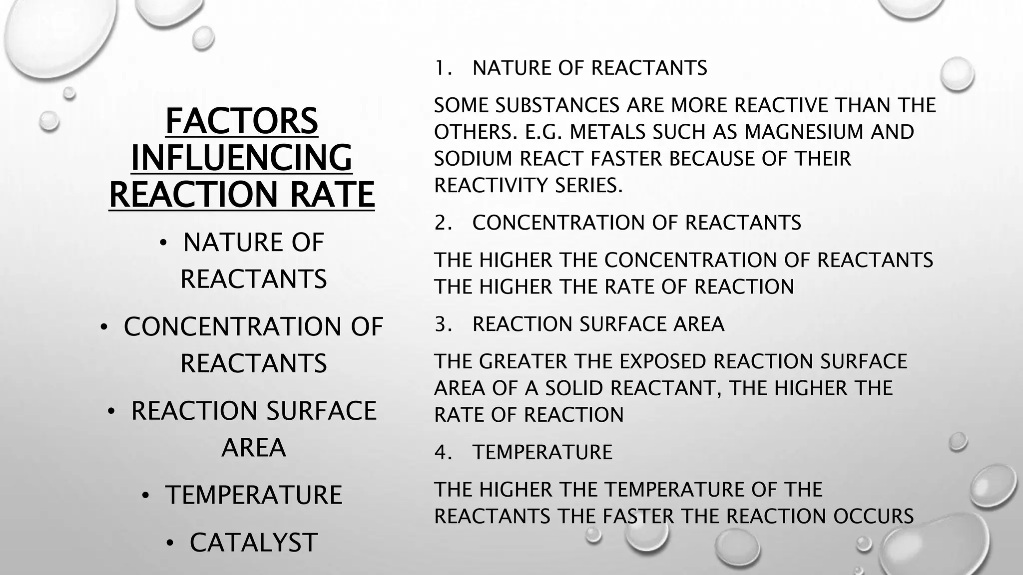 GRADE 12 RATE OF REACTION LESSON SLIDES | PPTX