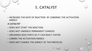 GRADE 12 RATE OF REACTION LESSON SLIDES | PPTX