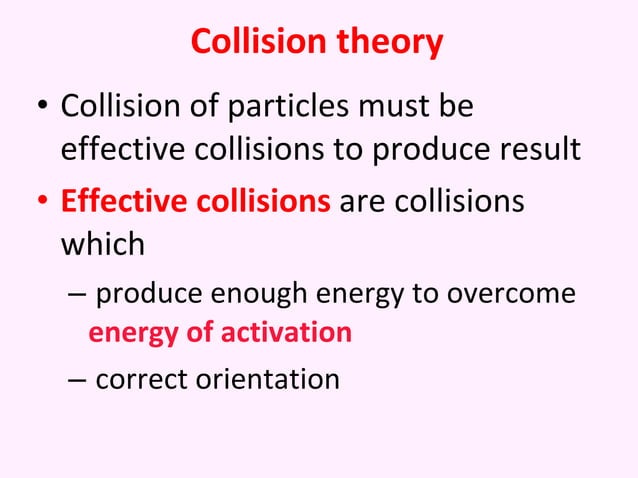 Rate of reaction =measure rate and intro and collision theory | PPT