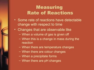 Rate Of Reactions | PPT