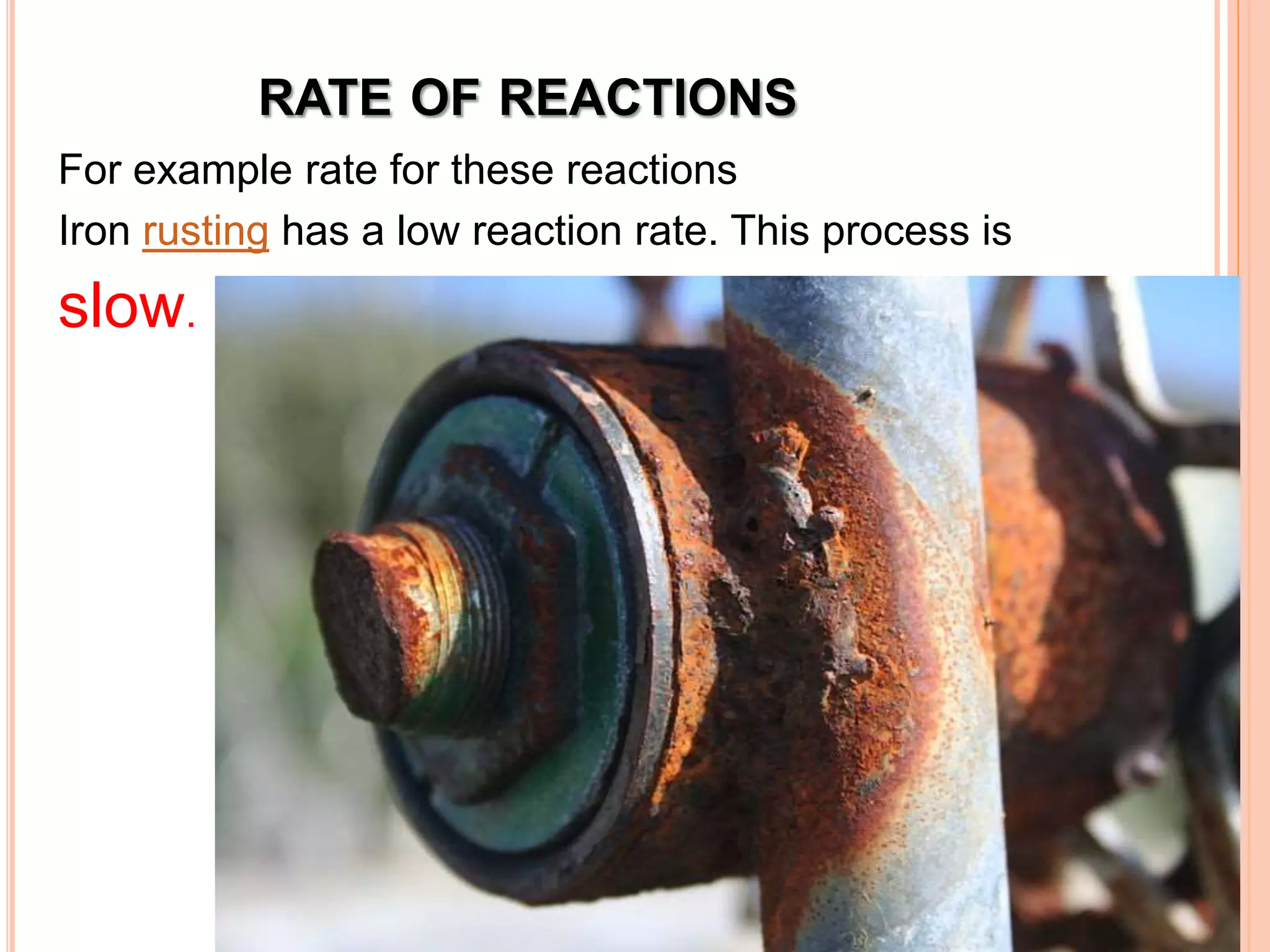 Rate of reactions | PPTX | Chemistry | Science