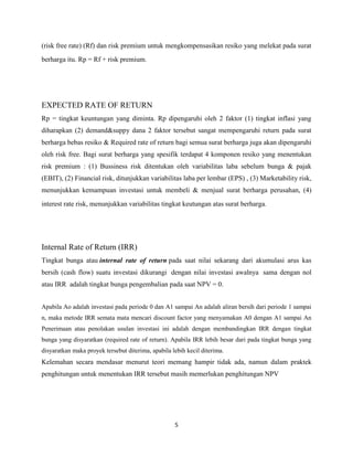 Rate of return | DOCX