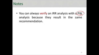 Rate of return engineering economic | PPTX