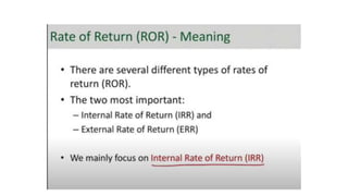 Rate of return engineering economic | PPTX