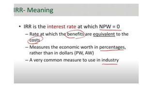 Rate of return engineering economic | PPTX